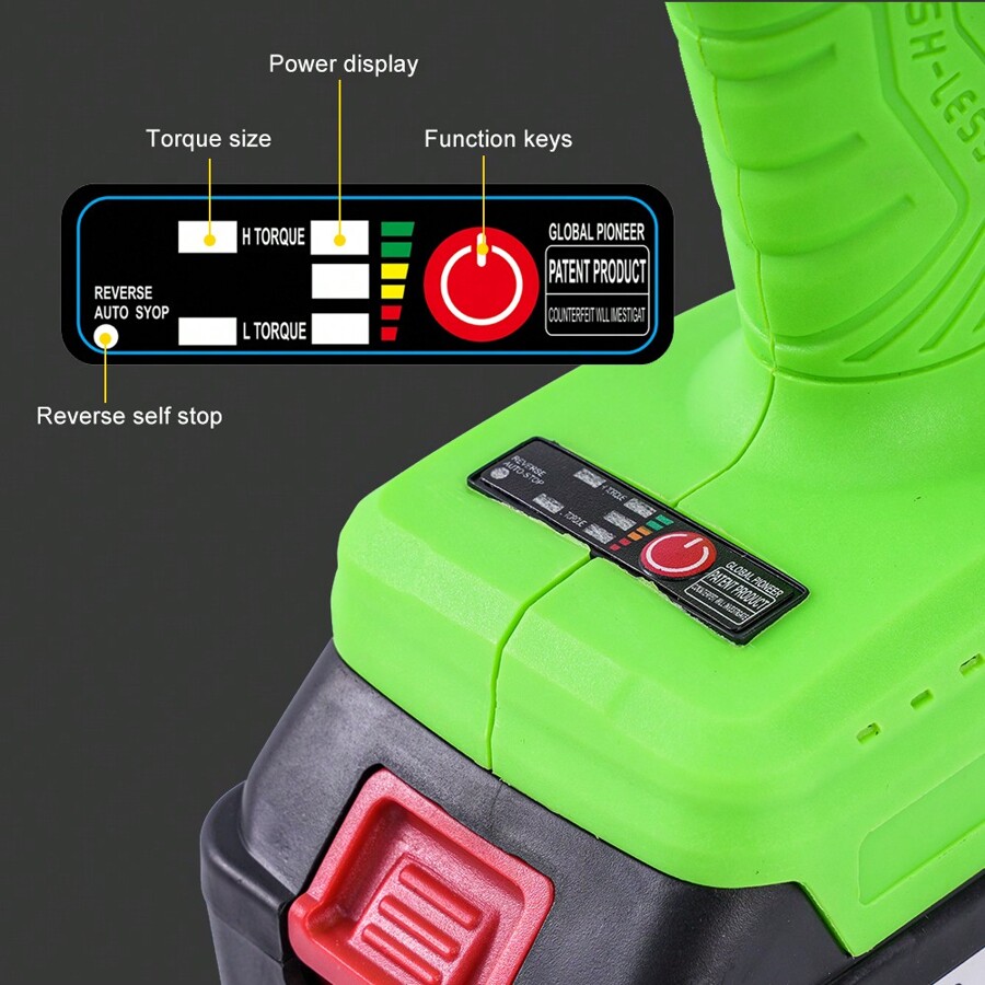 JSD-HOPE Brushless Electric Wrench, High Torque Lithium Charging Wrench ...