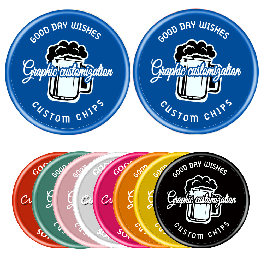 50 Custom Plastic Token Chips To Add Your Personal Logo And Text To ...