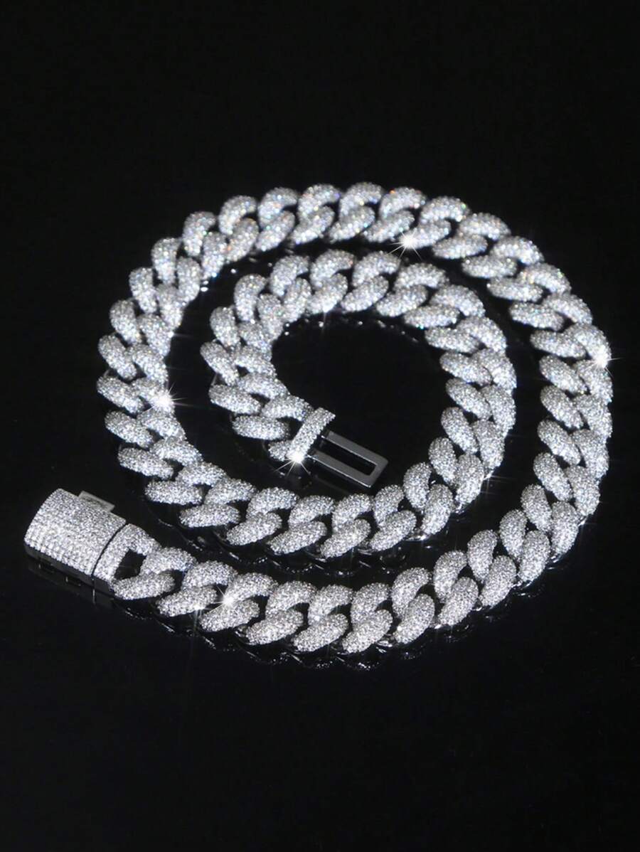 1pc European And American Fashion 16MM Thick Chain Bubble Chain Cuban ...