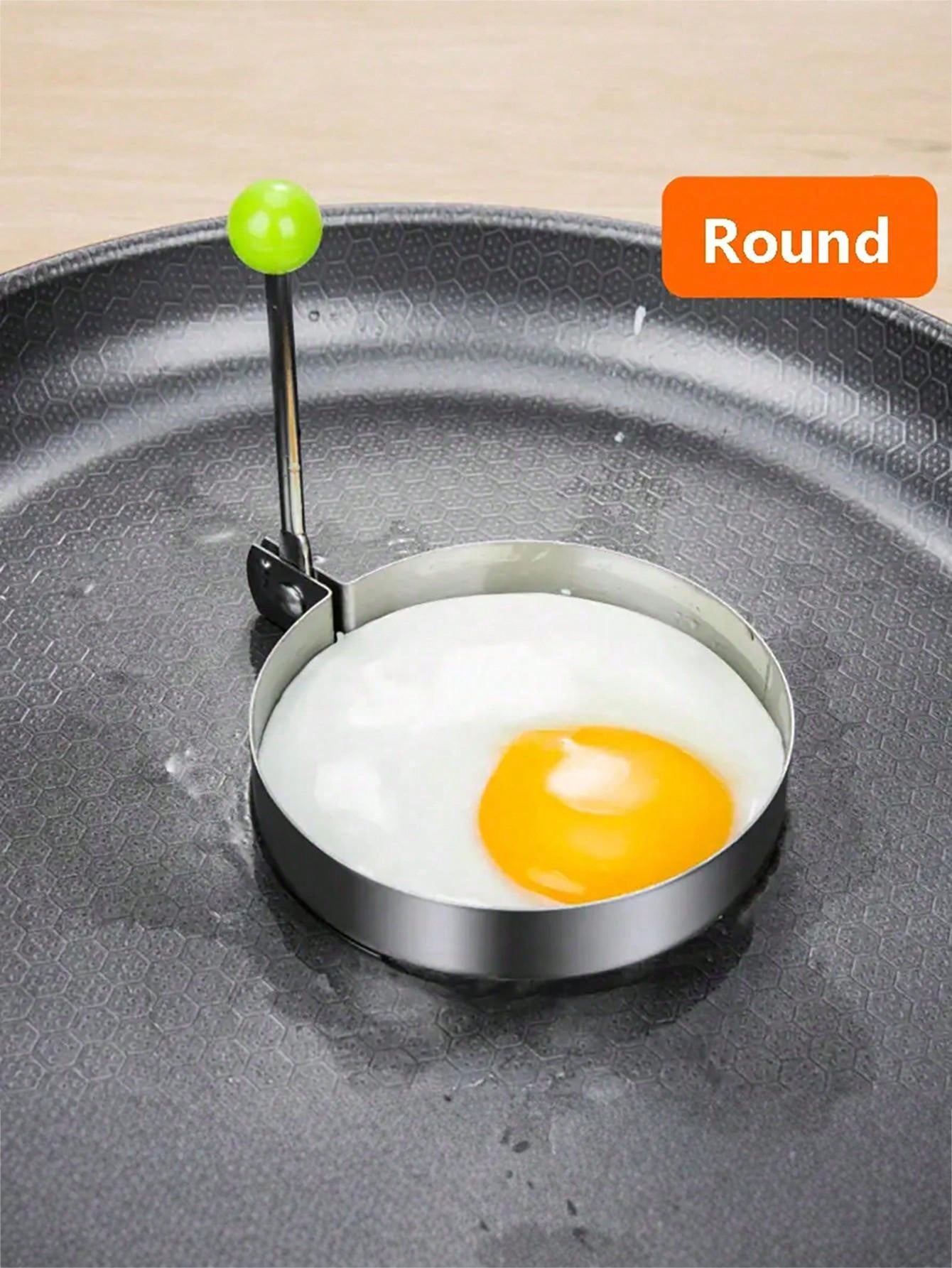 4pcs Stainless Steel Fried Egg Mold, Pancake & Egg Shaper For Cooking ...