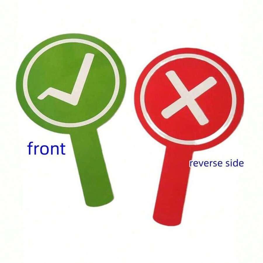 6pcs Student Raise Hand Voting Signs, Right Or Wrong Scoring Paddles ...