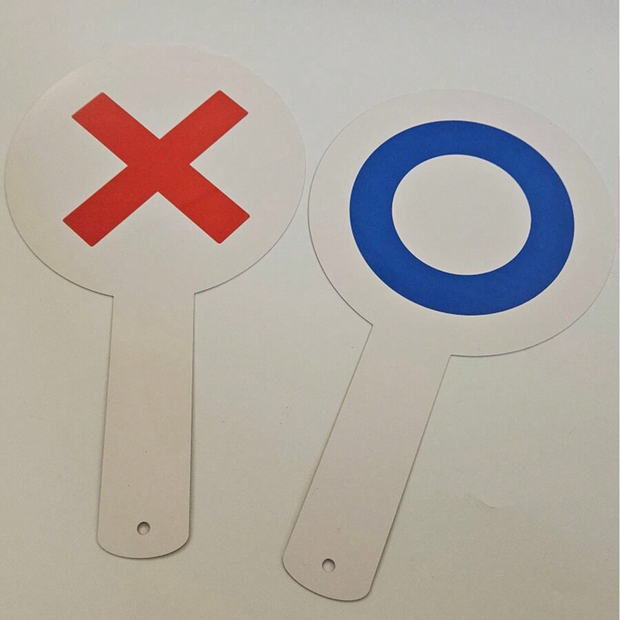 2pcs Student Classroom Debate Voting Paddles, Right Wrong Score Boards ...