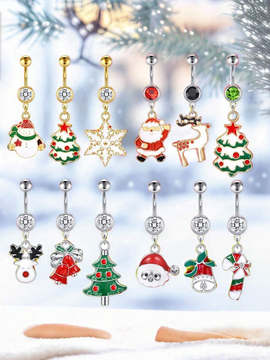 AVYRING 1-3Pcs Stainless Steel Belly Button Bars 10mm Valentine Belly ...