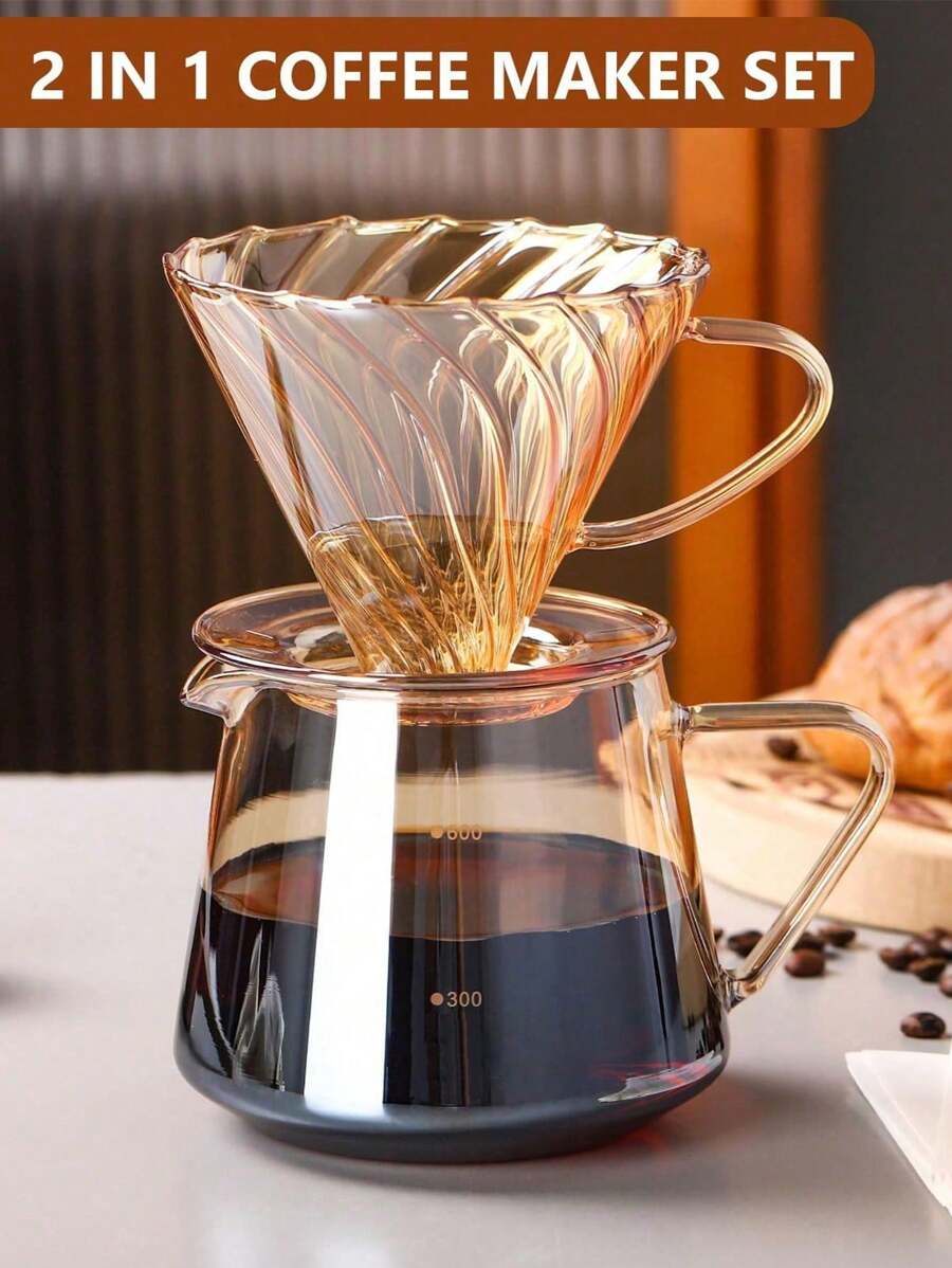 Brutelle One Pc Hand-Brewed Coffee Maker Set V60 Coffee Filter Cup High ...