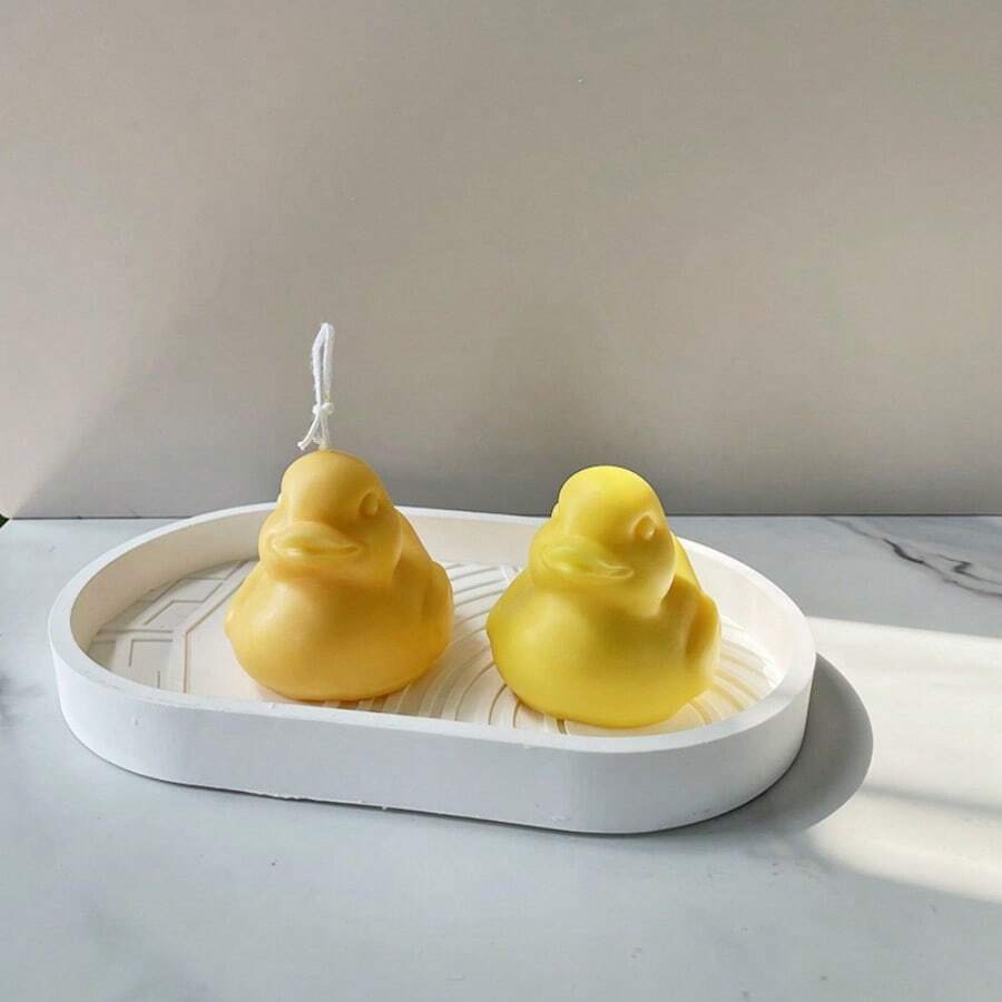 Molde de silicona en forma de pato de goma para velas de cera de yeso ...
