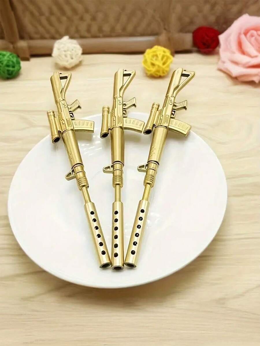 2pcs, Creative Stationery Machine Gun Shape Gel Pen, Water-Based Pen ...