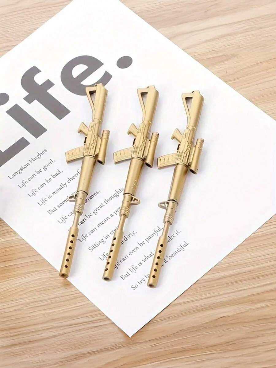 2pcs, Creative Stationery Machine Gun Shape Gel Pen, Water-Based Pen ...