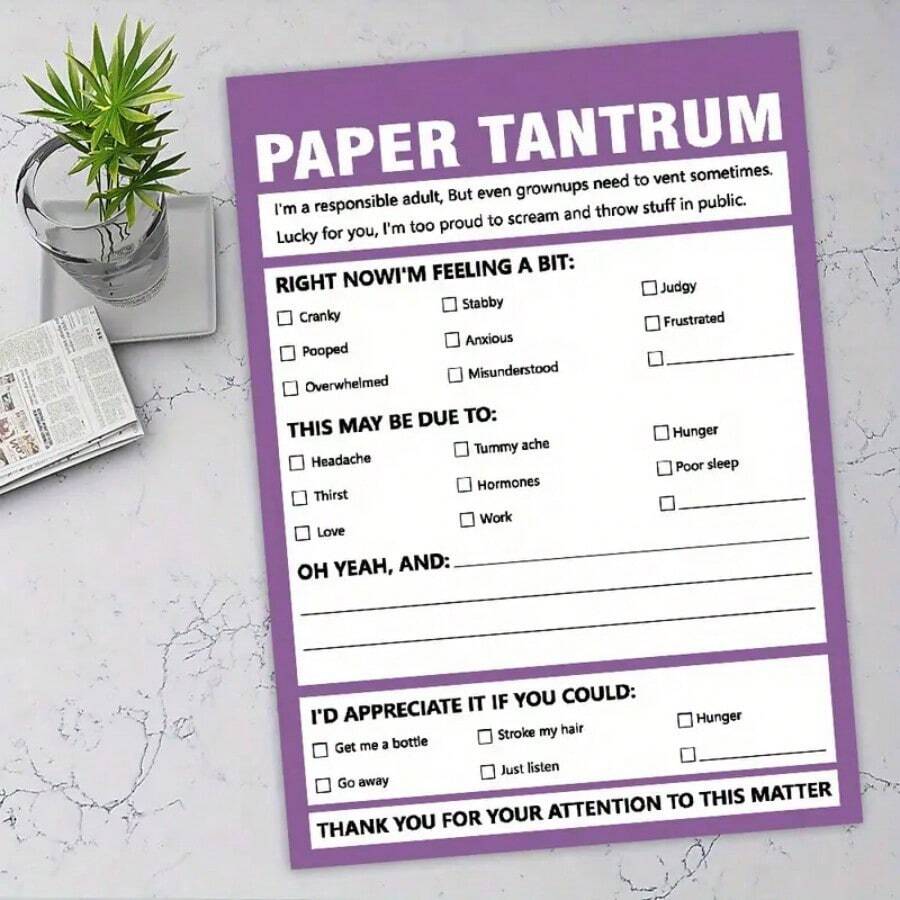 Caderno de Anotações para Adultos Paper Tantrum - 50 folhas, 100g/m² de ...