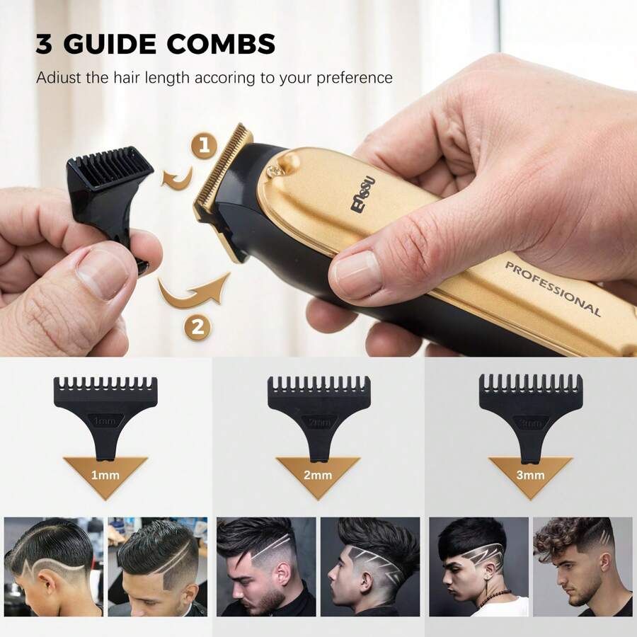 ENSSU Hair Trimmer For Men, T Liners Hair Clippers Beard Trimmer With ...