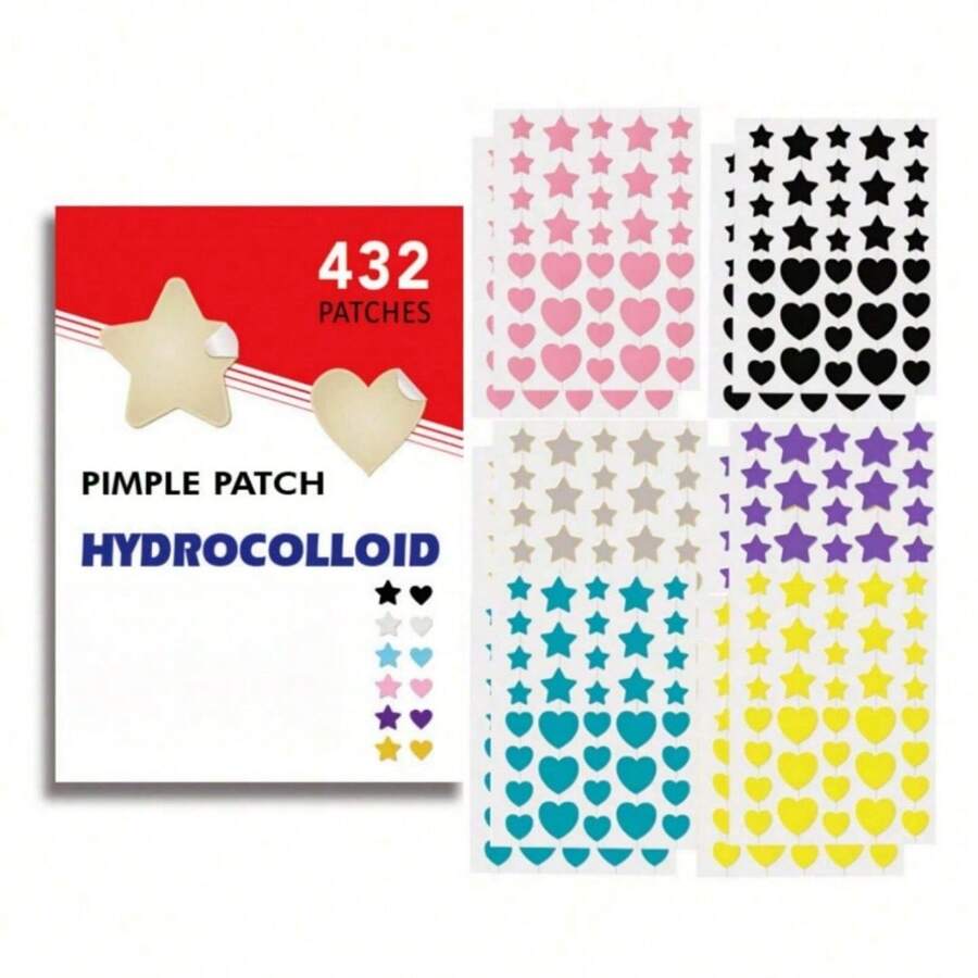 JAYSUING 432pcs Heart Shape Love Pimple Patch, Acne Spot Cover Stickers ...