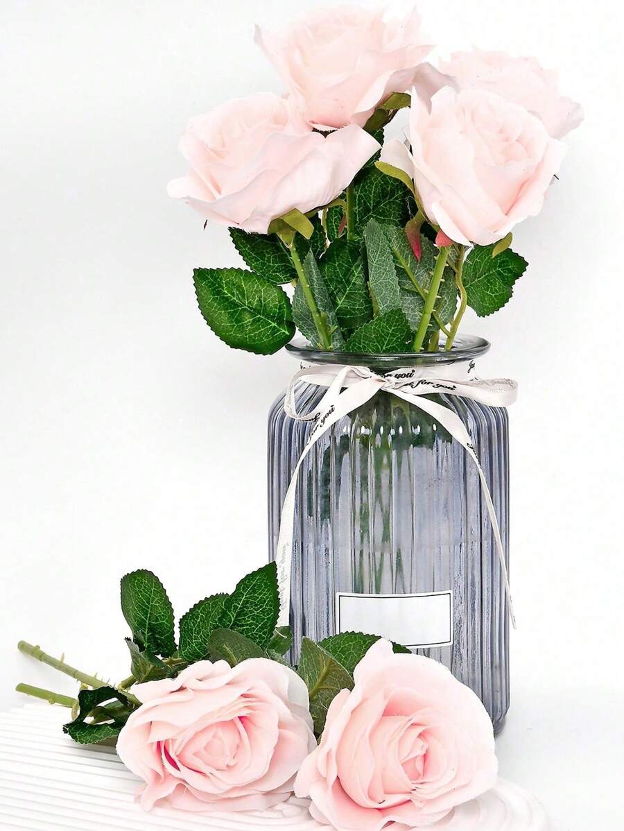 1pc/3/6pcsBeautiful Artificial Roses For Weddings, Home Decor, Dining ...