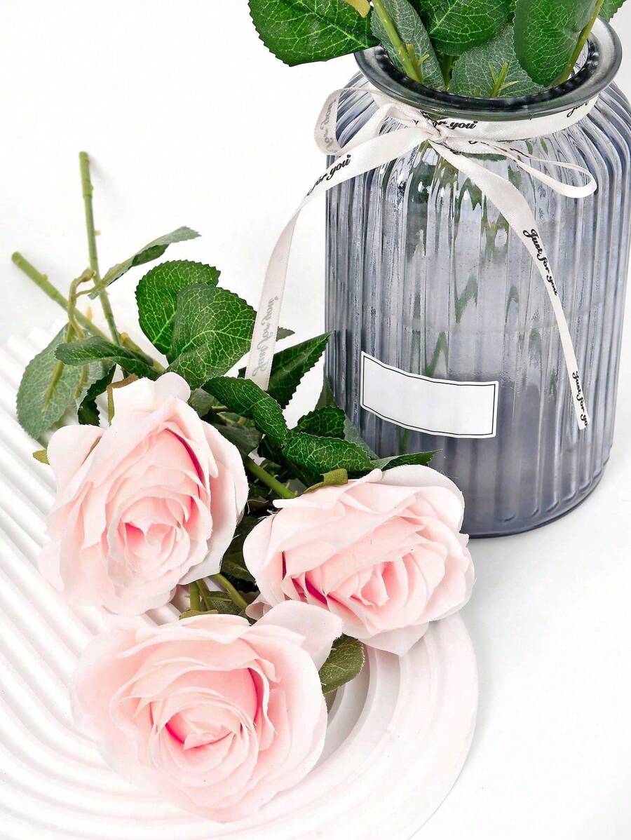 1pc/3/6pcsBeautiful Artificial Roses For Weddings, Home Decor, Dining ...