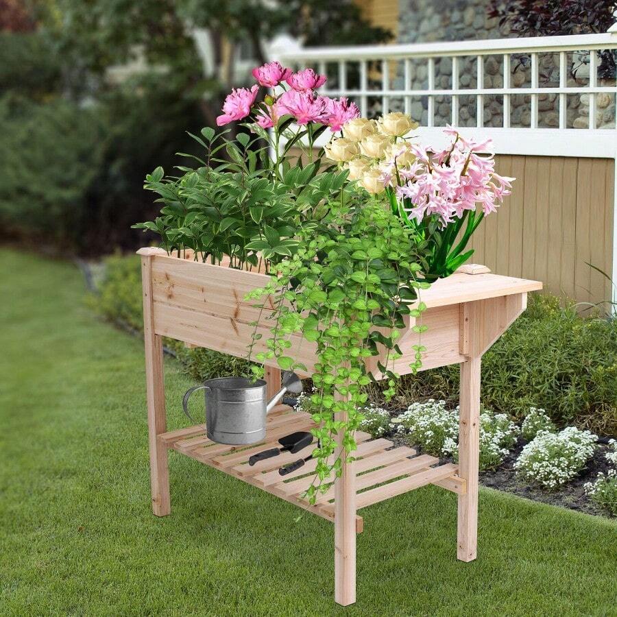 Professional Raised Planter Box With Leg Indoor Outdoor Elevated Garden ...