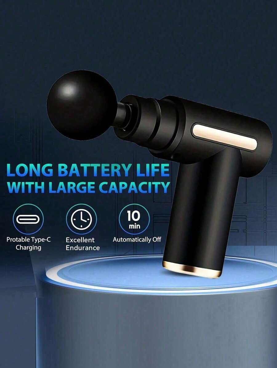 5-Head LED Massage Gun, Handheld Deep Tissue Muscle Impact Massager ...