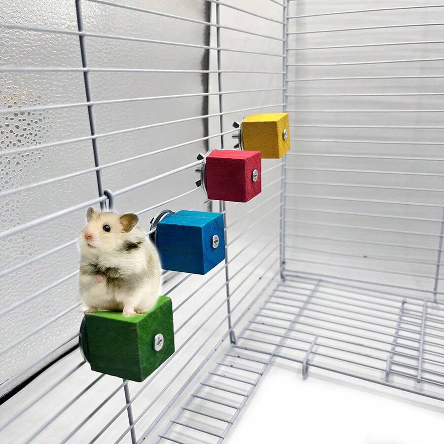 Christmas Hamster Toy Bird Toy Colorful DIY Hamster Jump Table Hamster ...