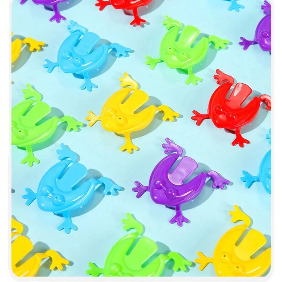 12pcs Boxed Jumping Frog Fidget Toys, Finger Press Fun Bouncing Frogs ...