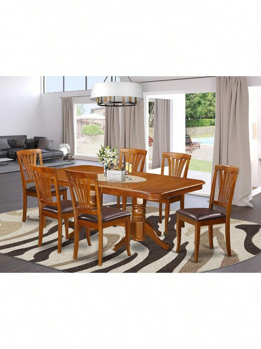 7 Piece Kitchen Set Consist Of A Rectangle Table With Butterfly Leaf ...