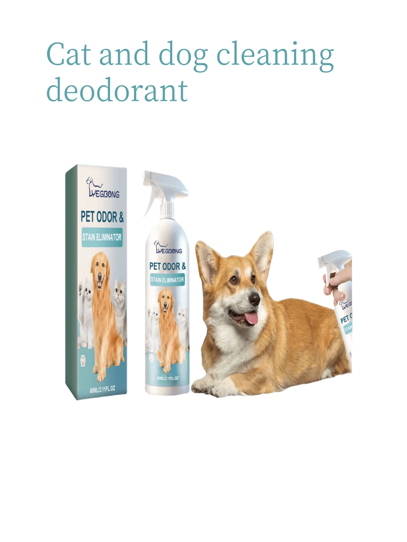 Pet Odor Eliminator Spray, Air Freshener Spray, Cats & Dogs Cleaning ...