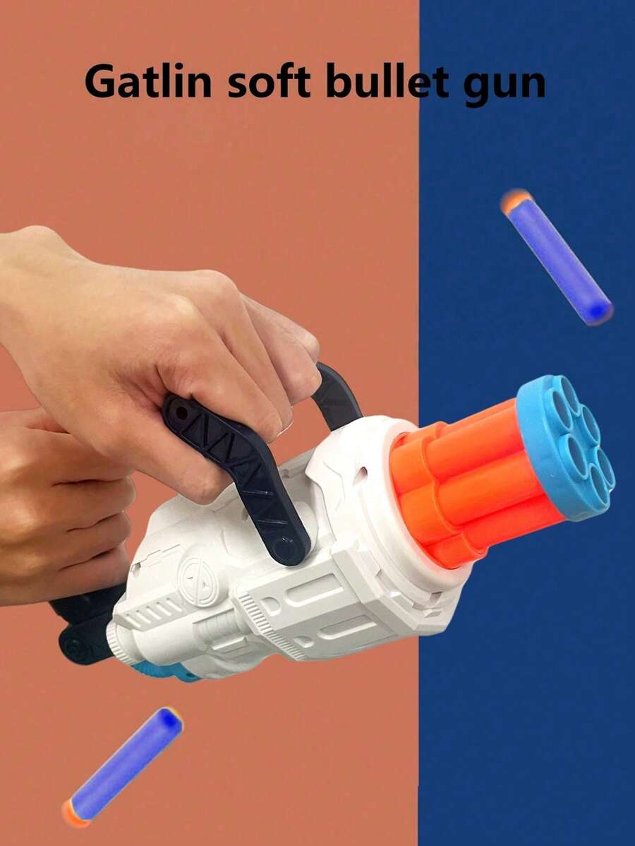 1 Box Creative Children Soft Bullet Toy Gun Space Gatling Sponge Bullet ...