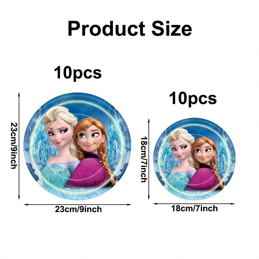 Disney 51-Piece Official Frozen Themed Birthday Party Dinnerware Set Of ...