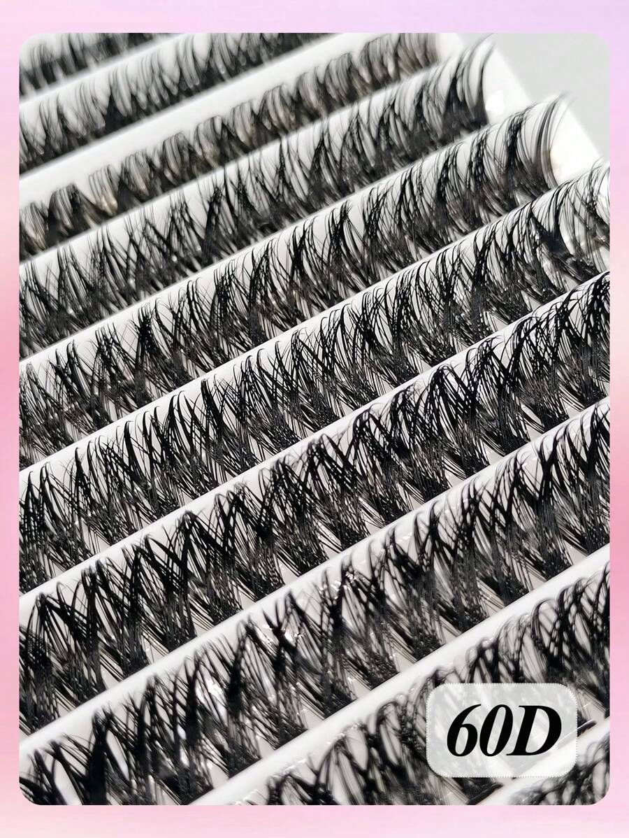 Asiteo 60D 200Pcs D Curl Individual Lashes Fluffy Wispy Fluffy And Soft ...