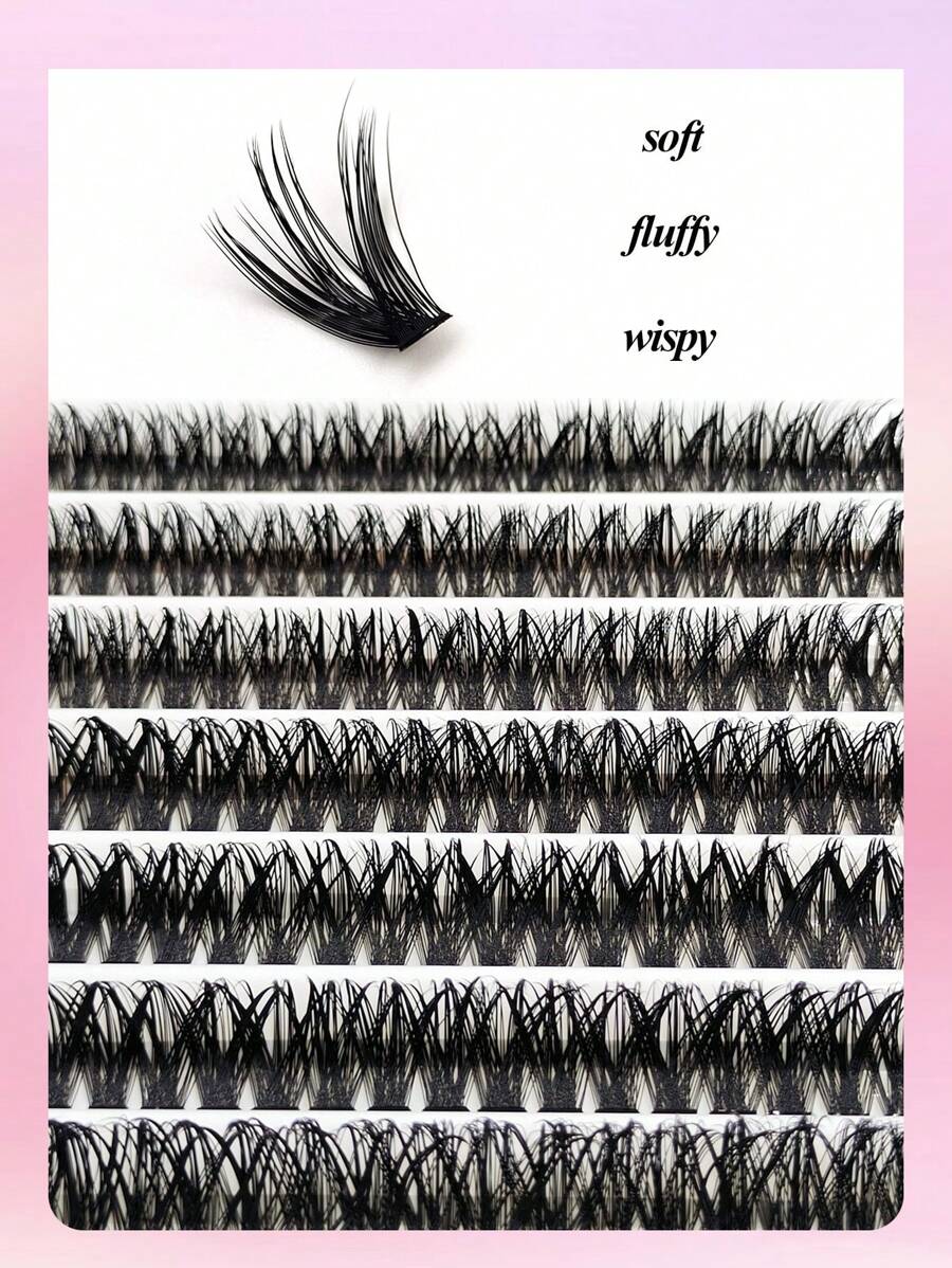 Asiteo 60D 200Pcs D Curl Individual Lashes Fluffy Wispy Fluffy And Soft ...