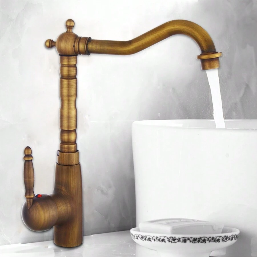 YUNRUX Retro Single Lever Faucet Kitchen Bathroom Faucet Wash Basin ...