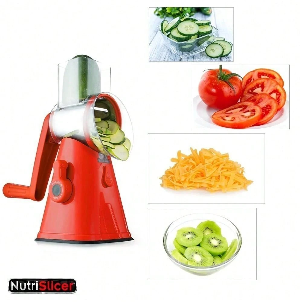 Rotary Cheese Grater Vegetable Chopper Kitchen Slicer Food Shredder ...