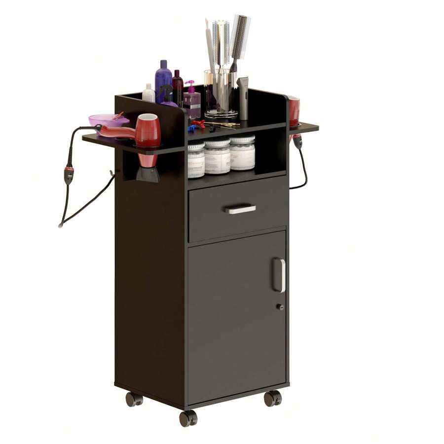 Salon Storage Cabinet, Salon Trolley Cart With Wheels, With 6 Tool ...