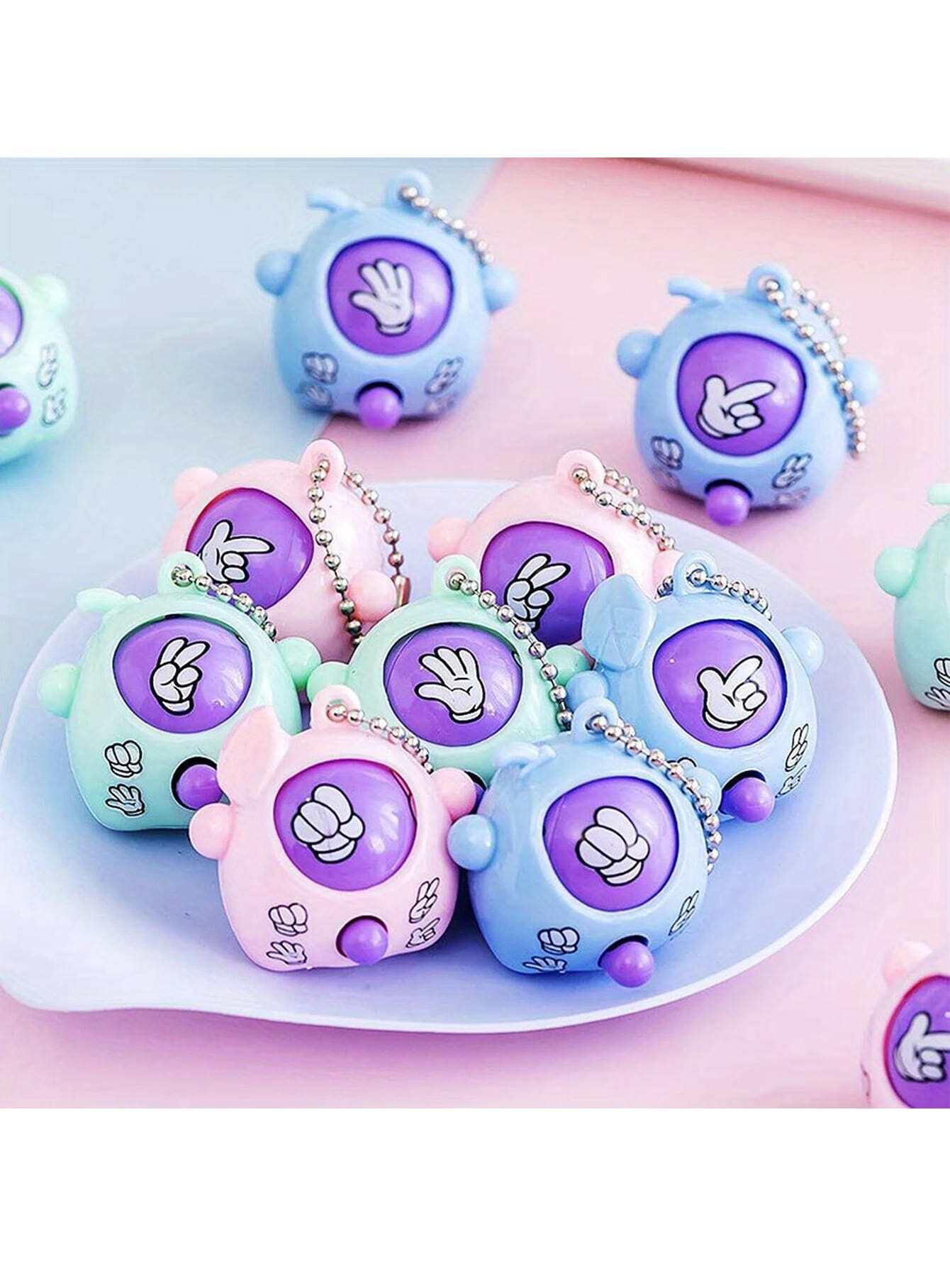 1/5/10 Pieces - Stone Scissor Paper Keychain - Plastic Interactive ...