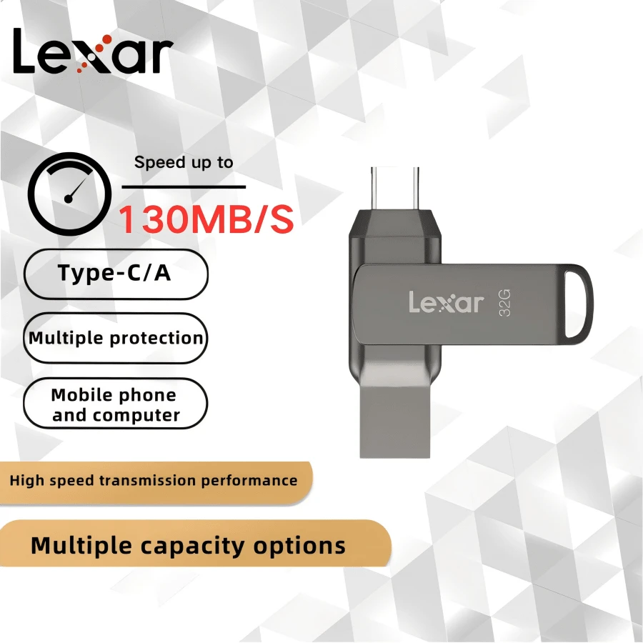 Lexar Lexar D400 High-Speed USB Flash Drive 128G USB 3.1 Tipo-C Dual ...