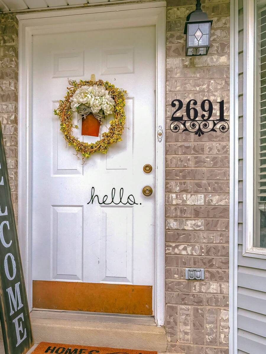 Custom Modern House Numbers - House Number - Metal Address Sign ...