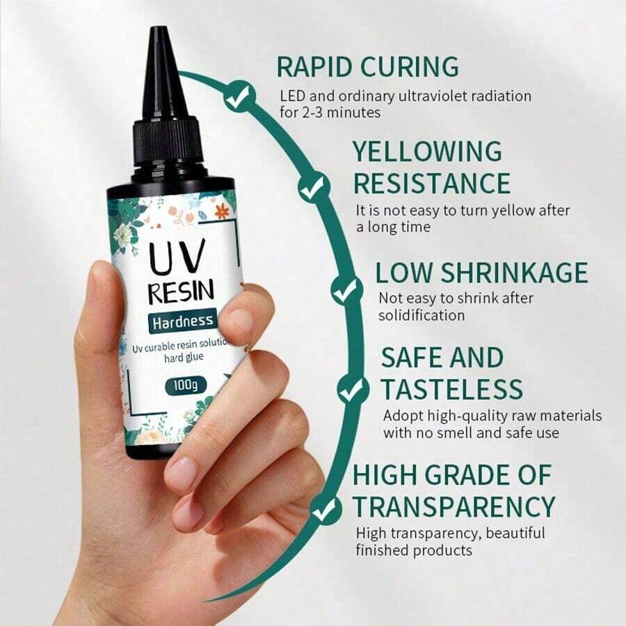 UV Resin Glue For DIY Jewelry, Epoxy Resin And UV Lamp High Transparency Fast Drying High ...