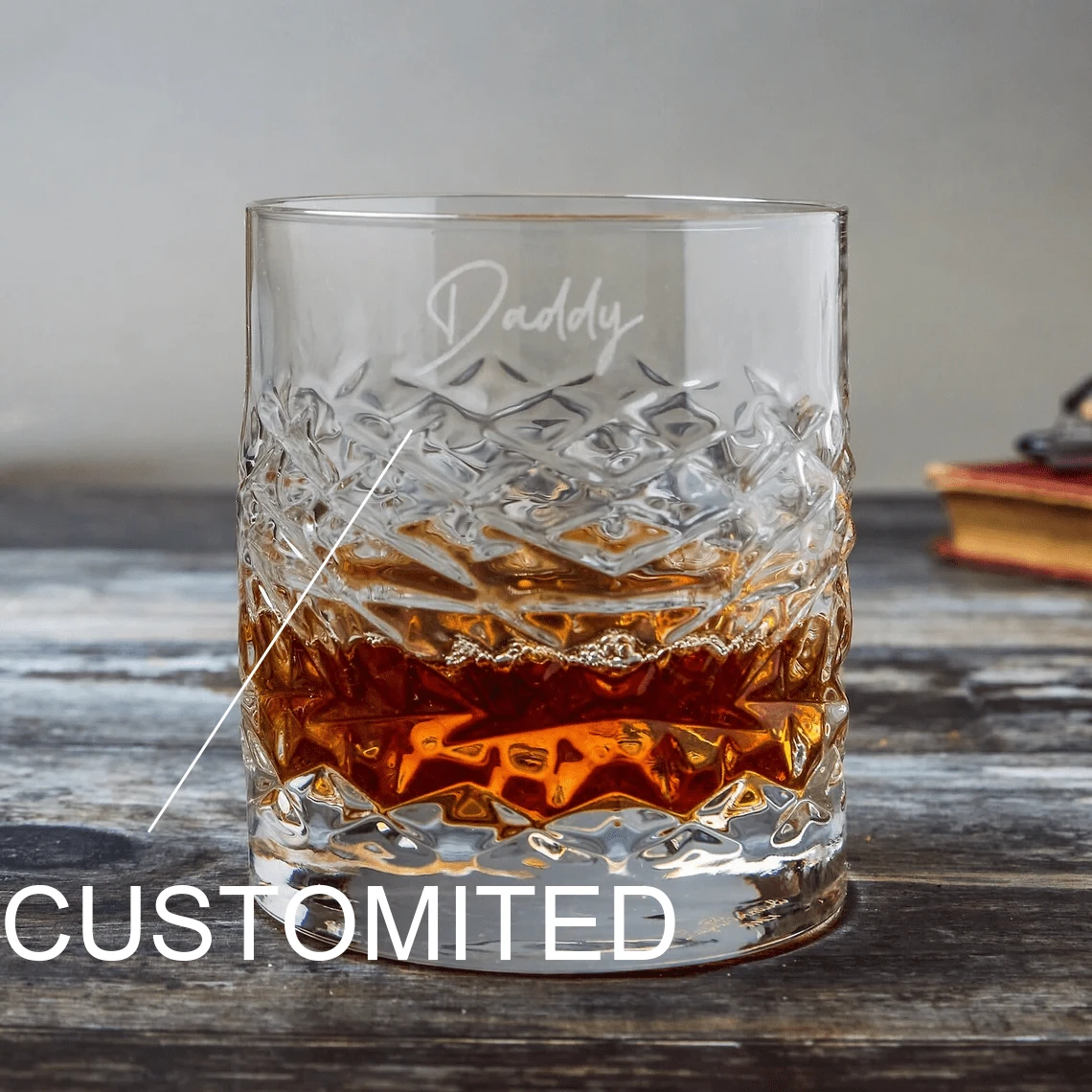 Personalised Crystal Whisky Glass Personalised Glass Tumbler 2053