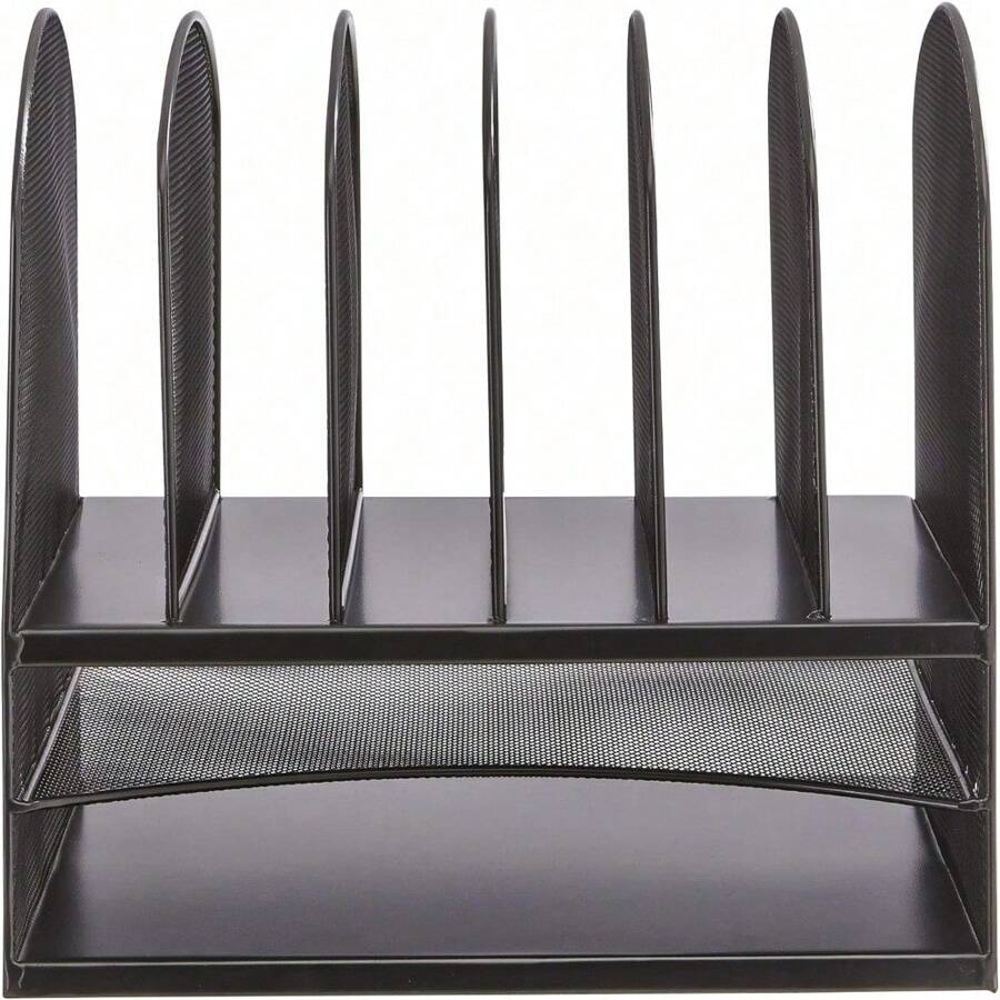 Desktop Organizer With 6 Vertical Trays And 2 Horizontal Trays File ...