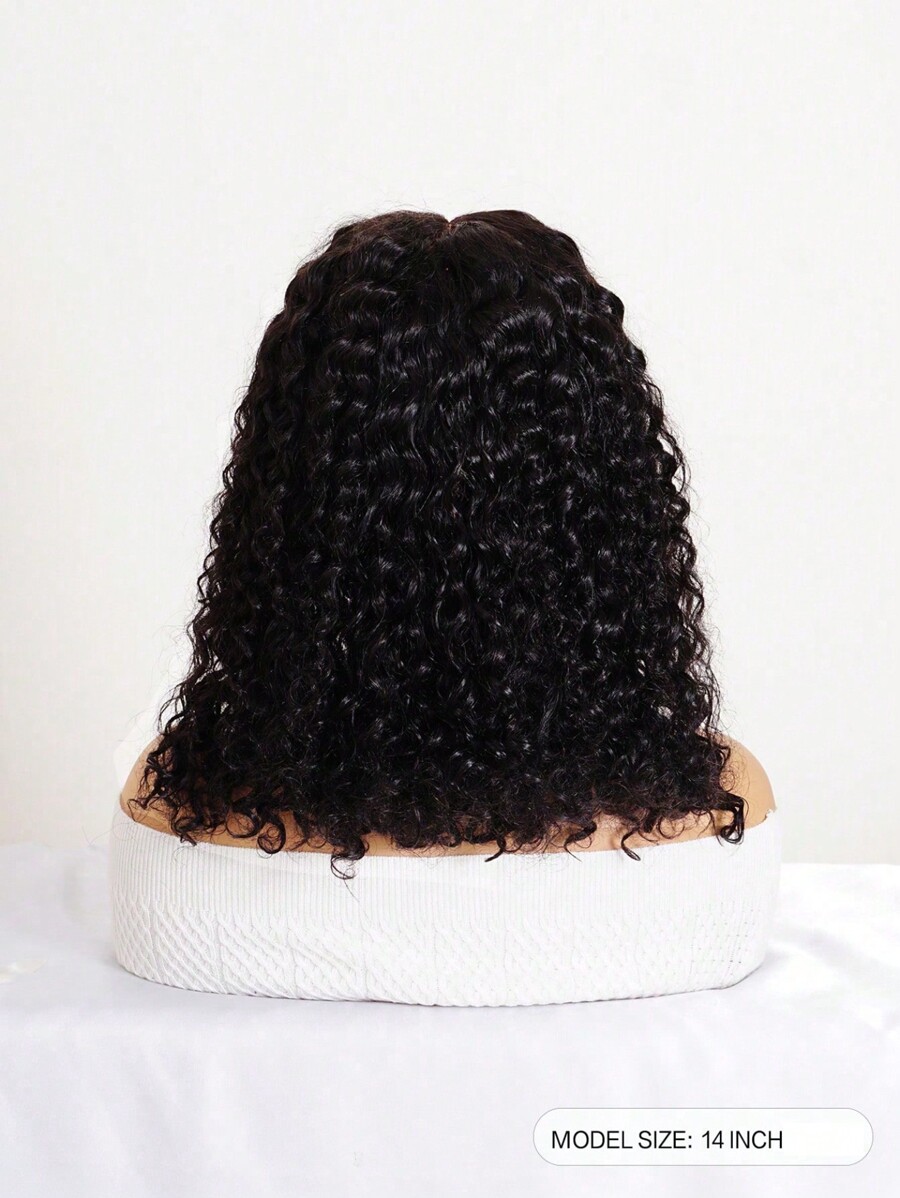 Perruque de cheveux humains à vague d'eau sans colle à base de dentelle de type bob. Perruque à ...