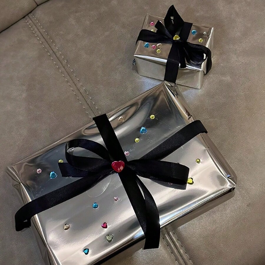 Silver Metallic Wrapping Paper Mirror Wrapping Paper Solid Color Paper ...