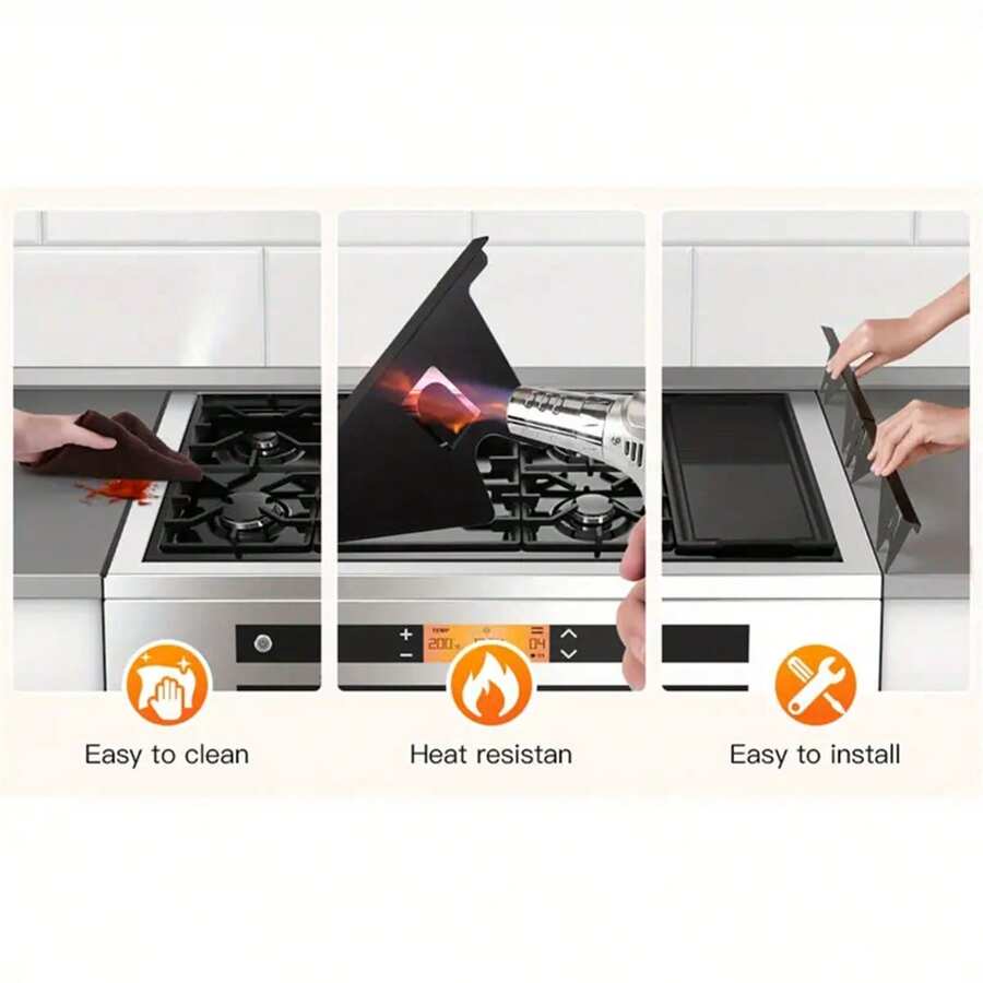 Adjustable Stainless Steel Stovetop Gap Cover, Extendable Kitchen ...