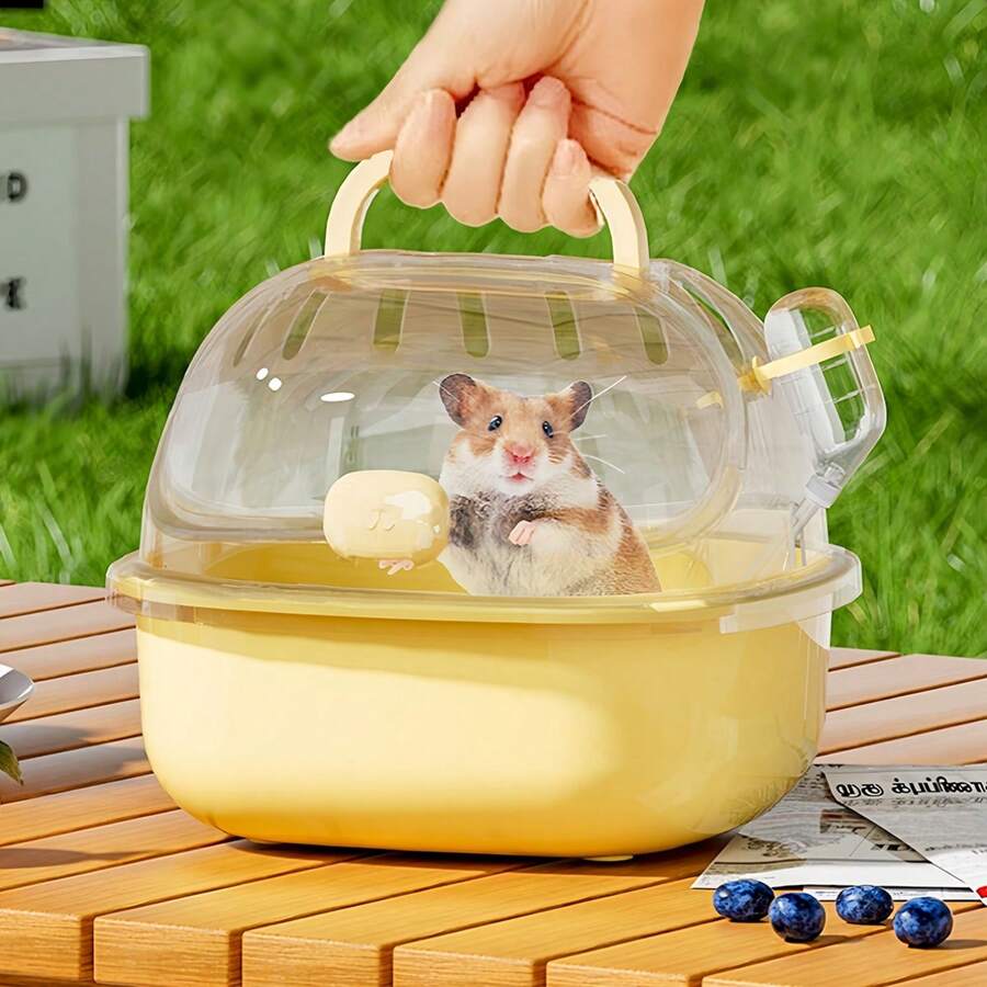 1pc Hamster Cage With Carrying Case, Portable Travel Cage For Small ...
