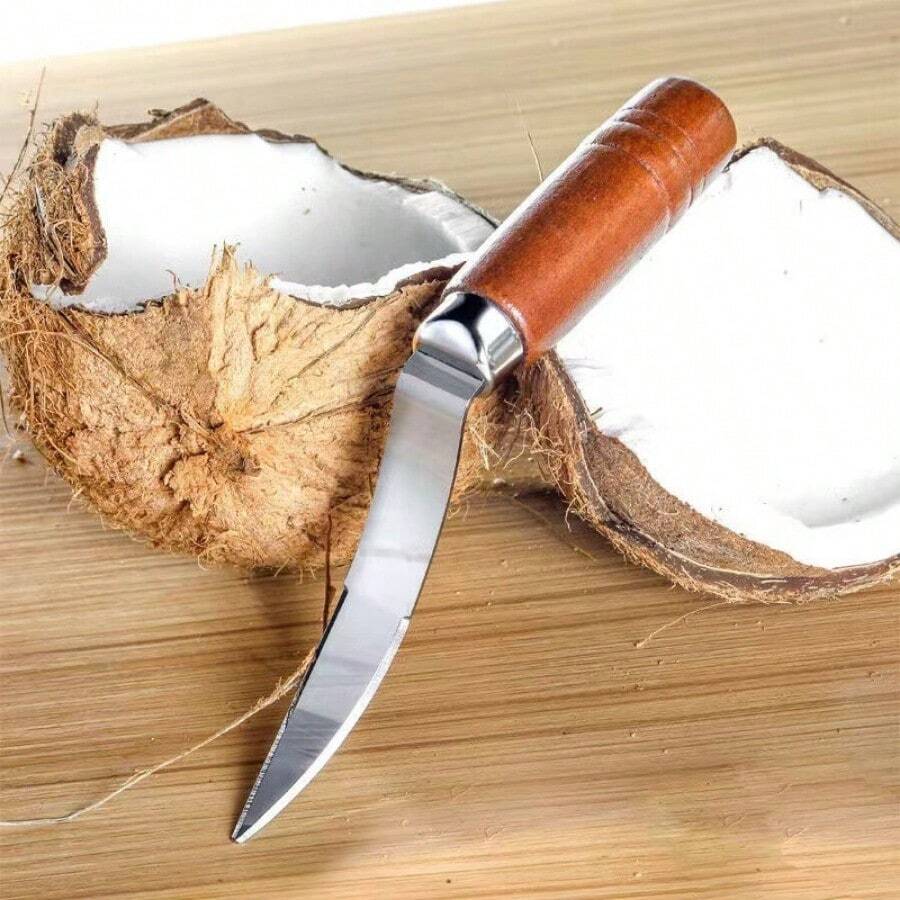 Hot Newest Coconut Meat Extractor Durable Wooden Handle Coconut Opener ...