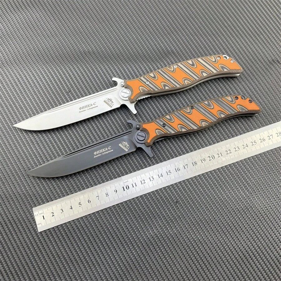 1 PC HOKC Folding Knife G10 Handle Hunting Knife, Field Survival Knife ...