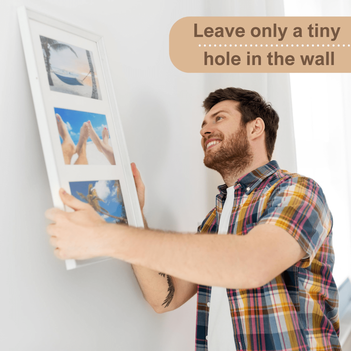 40-Pack Double Headed Metal Picture Hanging Nails, Black Wall Tacks For ...