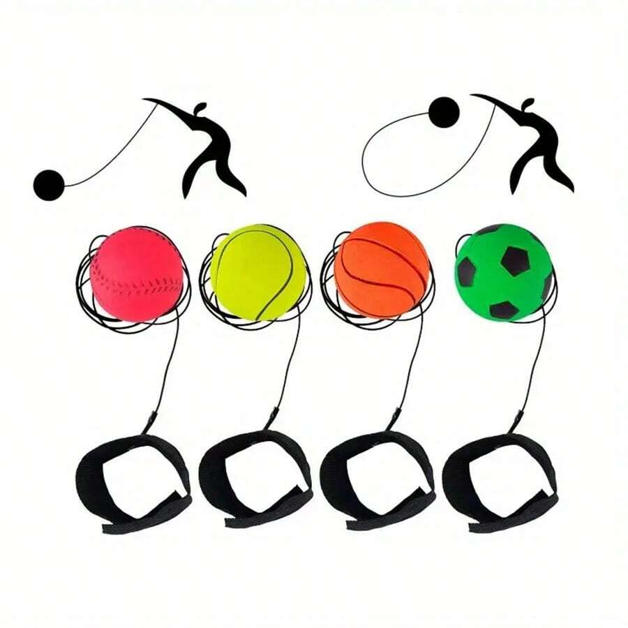 Funny Rubber Wrist Rebound Ball - 63mm High Elastic Hand Throwing Ball ...