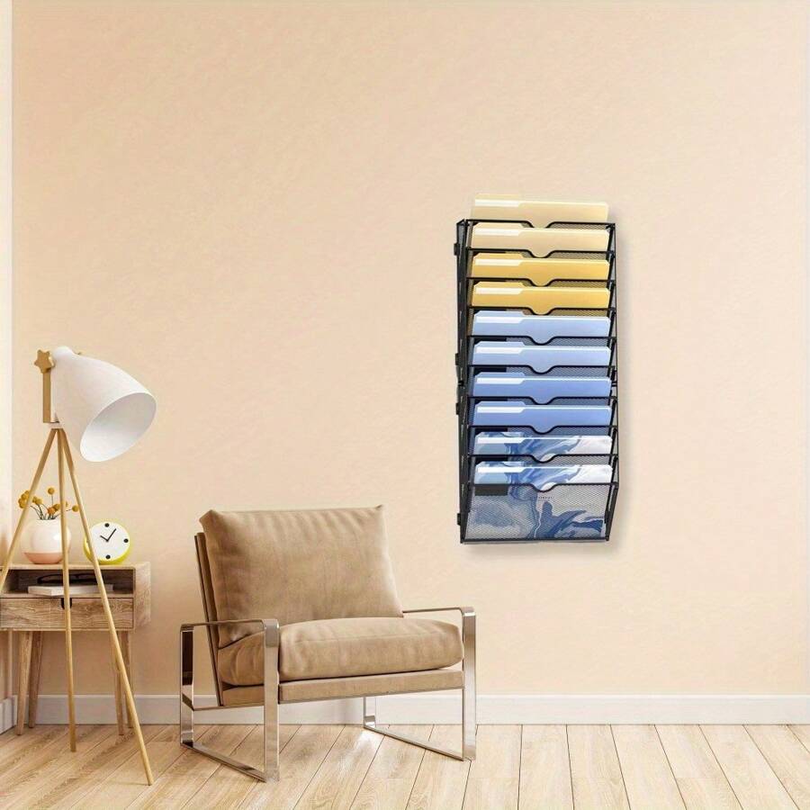 DALTACK DALTACK 10-Tier Hanging Document Storage Rack, Office Wall ...