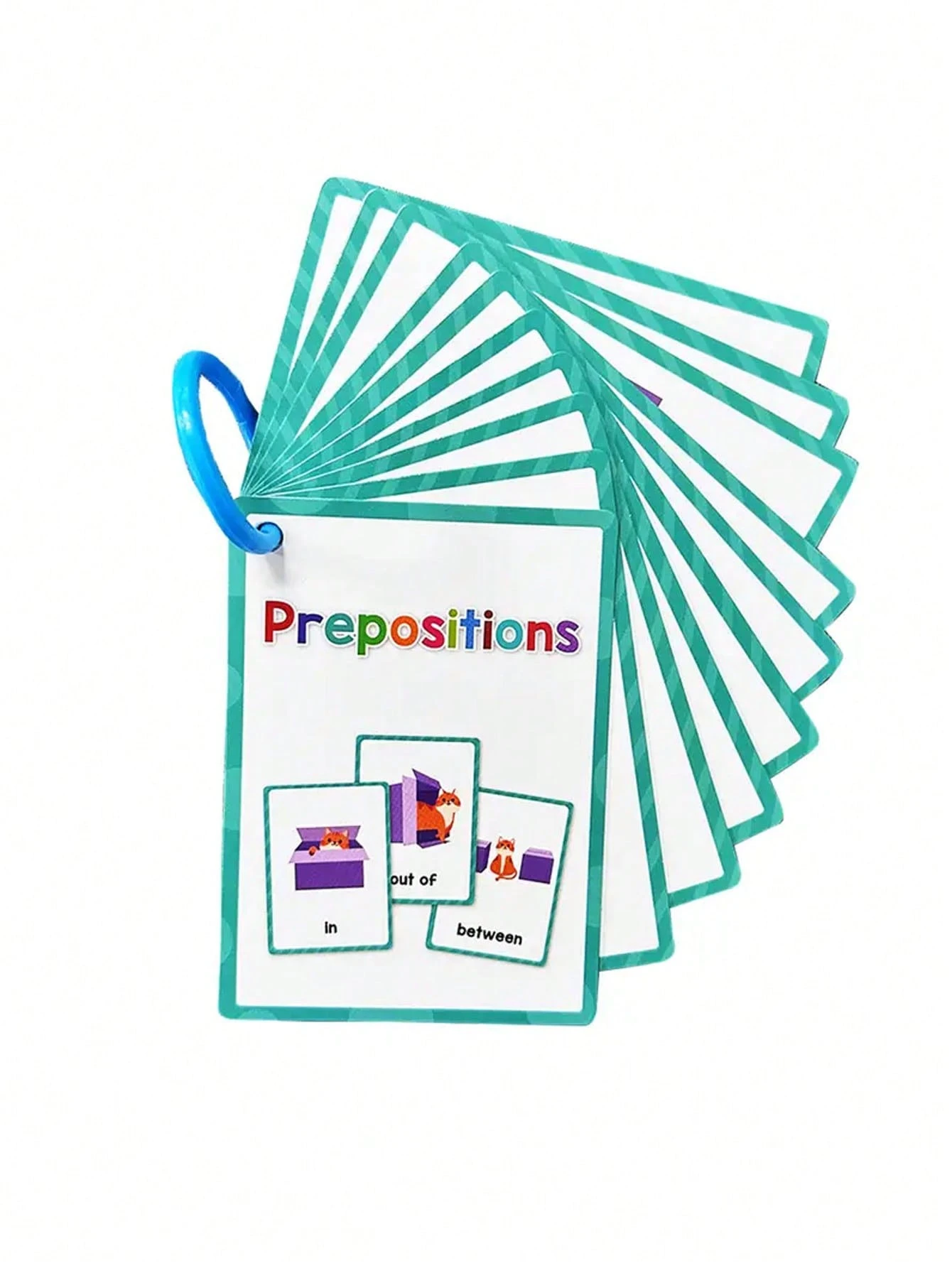 18 piezas Tarjetas didácticas con palabras de preposiciones, tarjetas ...