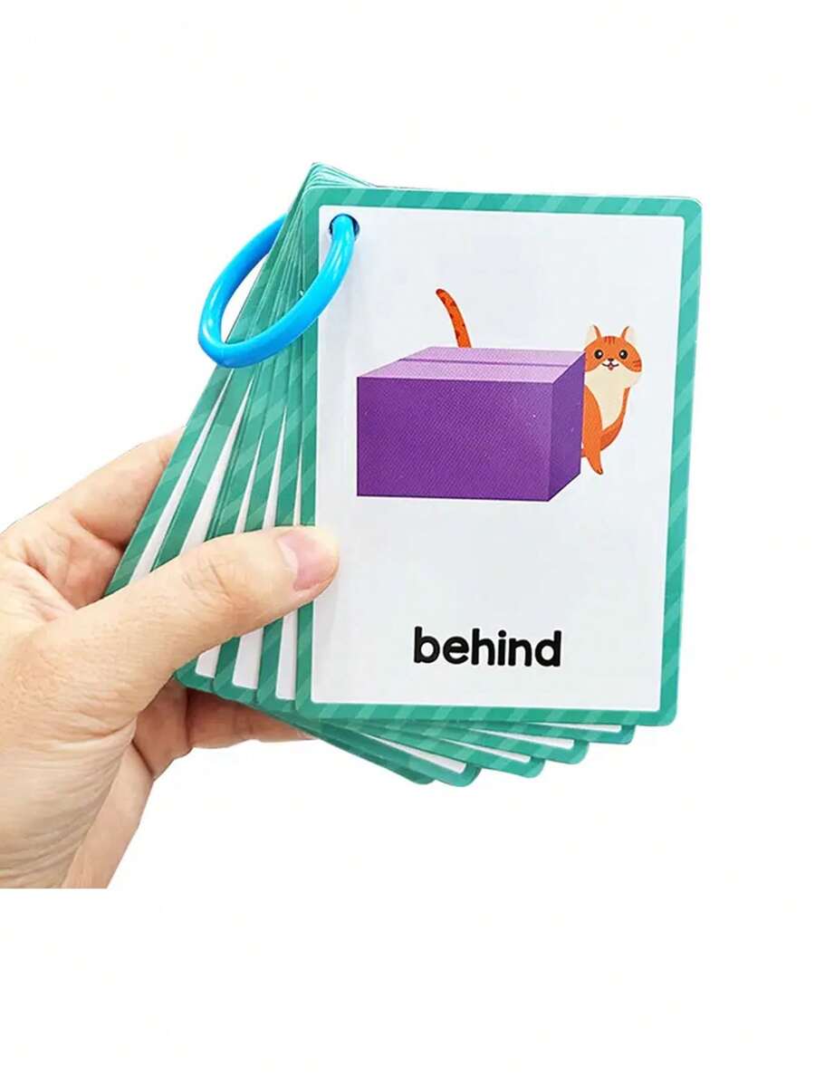 18pcs Preposition Word Flash Cards, English Learning Vocabulary Cards ...