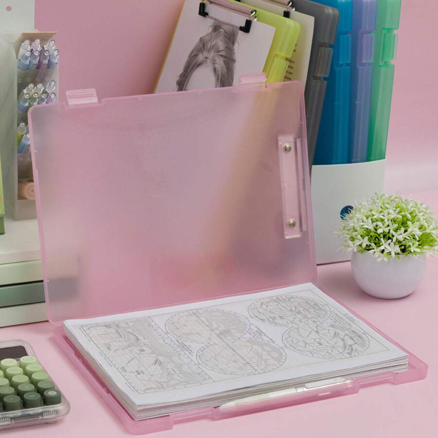 A4 File Folder Storage Box, Multipurpose Clipboard Writing Pad, Student ...