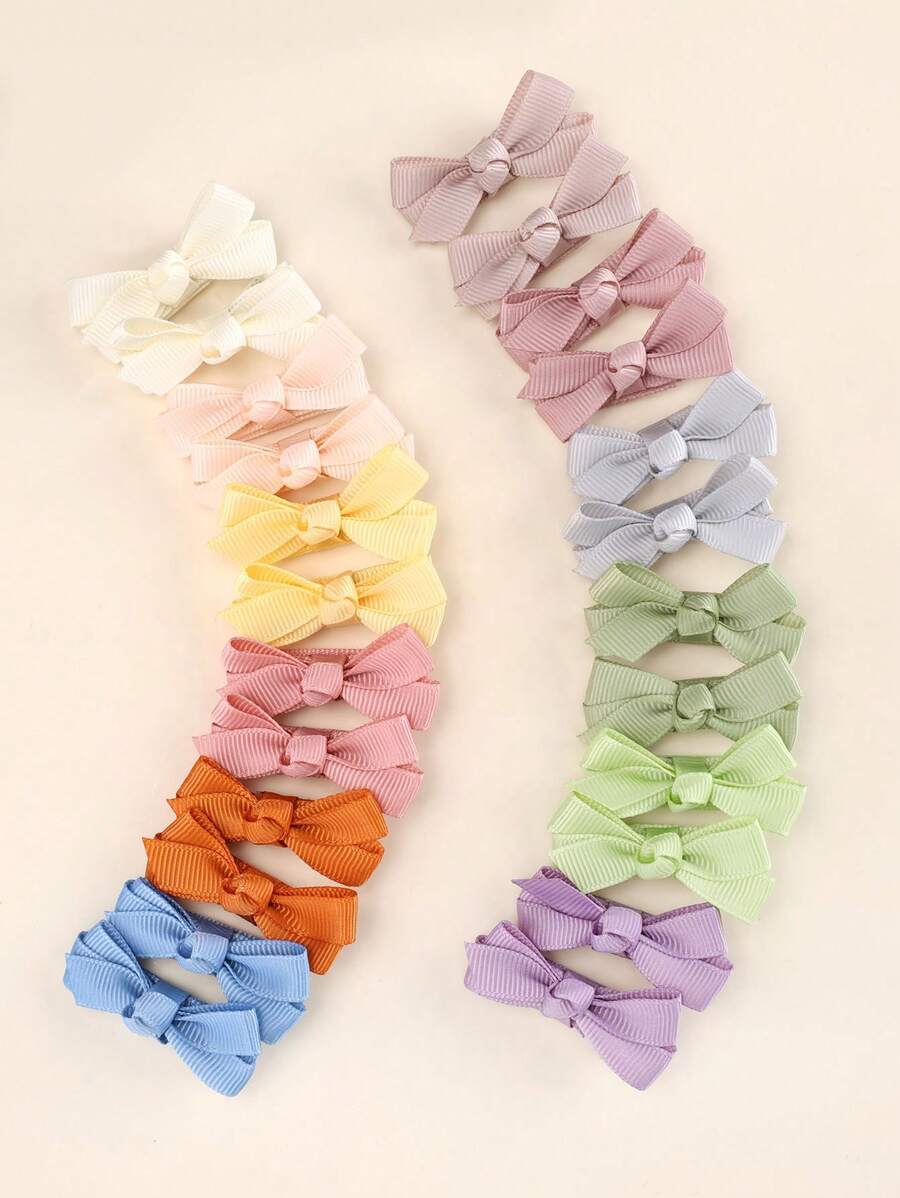 24pcs/Set Handmade Knot Hair Clips For Girls,Fabric Compression Clips ...