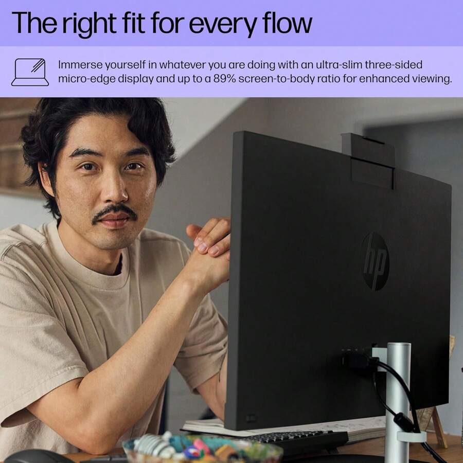 HP HP 24" Ultra 5 Business AI All-In-One Desktop, 23.8" FHD Touchscreen ...