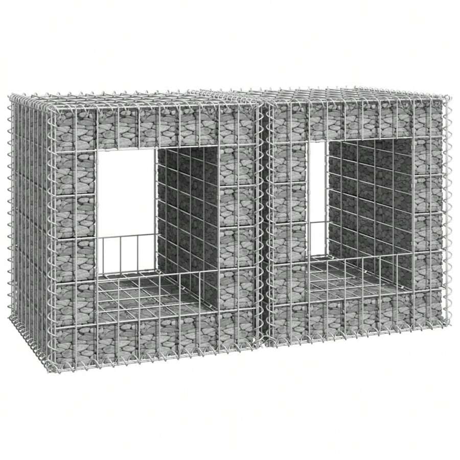 Gabion Wall Kit Two 50x50x60cm Steel Columns For Landscaping And ...